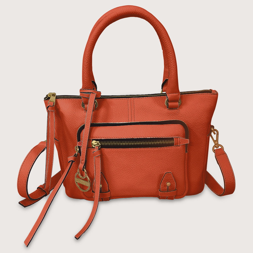 Ellie Small Satchel – Pebbled Leather | Lodis